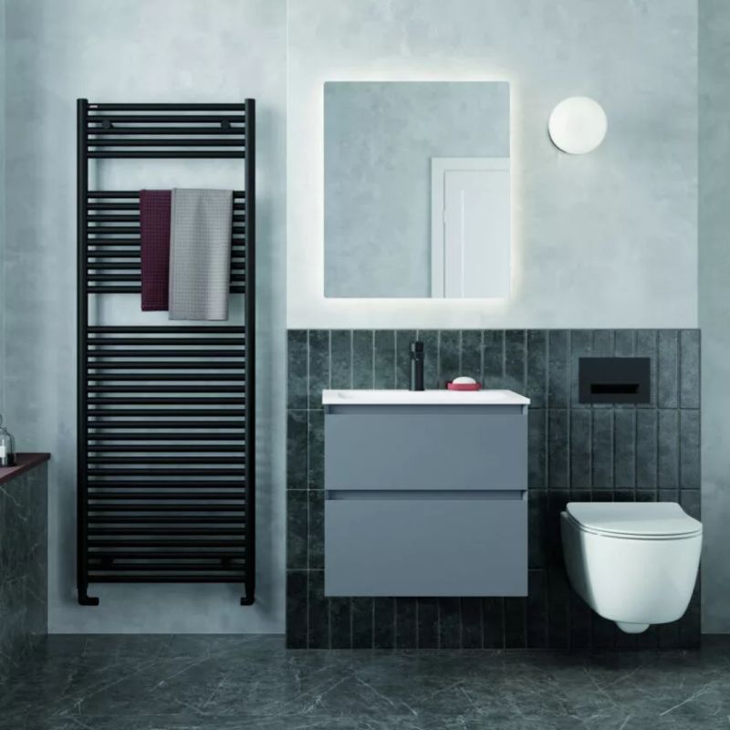 Tissino Hugo2 Heated Towel Radiator, Matt Black – Indulgent Bathing