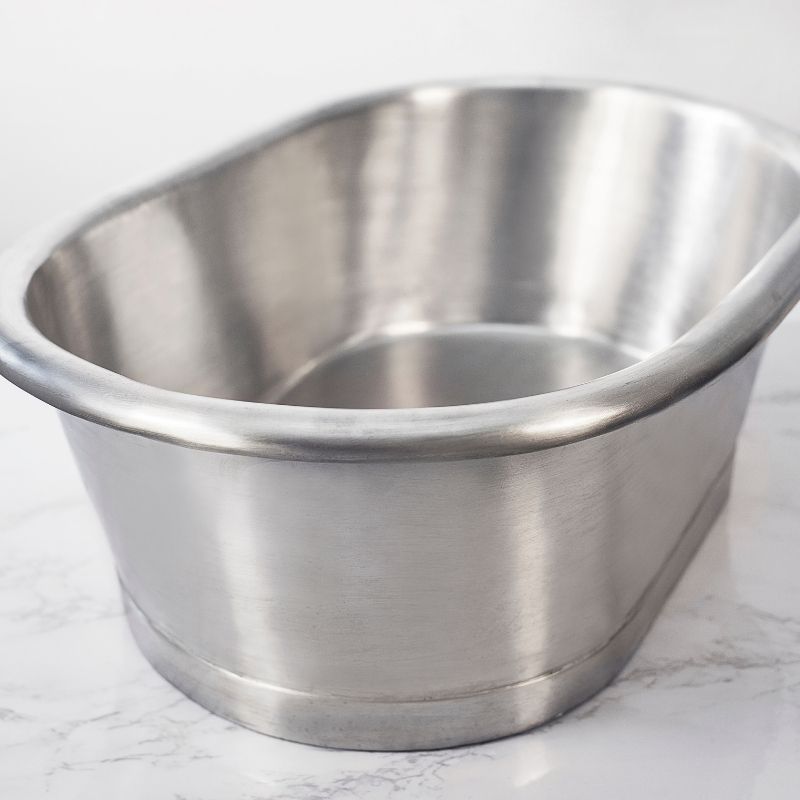 BC Designs Tin Basin, Roll Top Tin Bathroom Wash Basin - 530x345mm ...