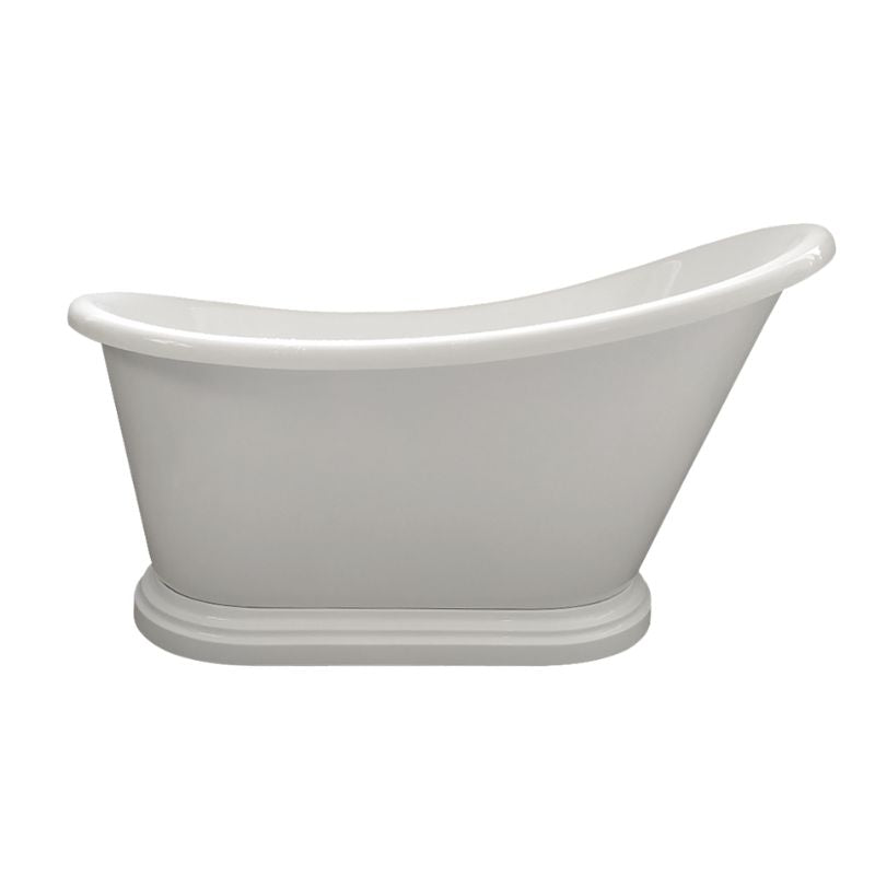BC Designs Penny Acrylic Small Freestanding Bath, Roll Top Painted Sma ...