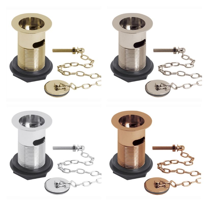BC Designs Traditional Plug & Chain Bathroom Basin Waste, Slotted Basi ...
