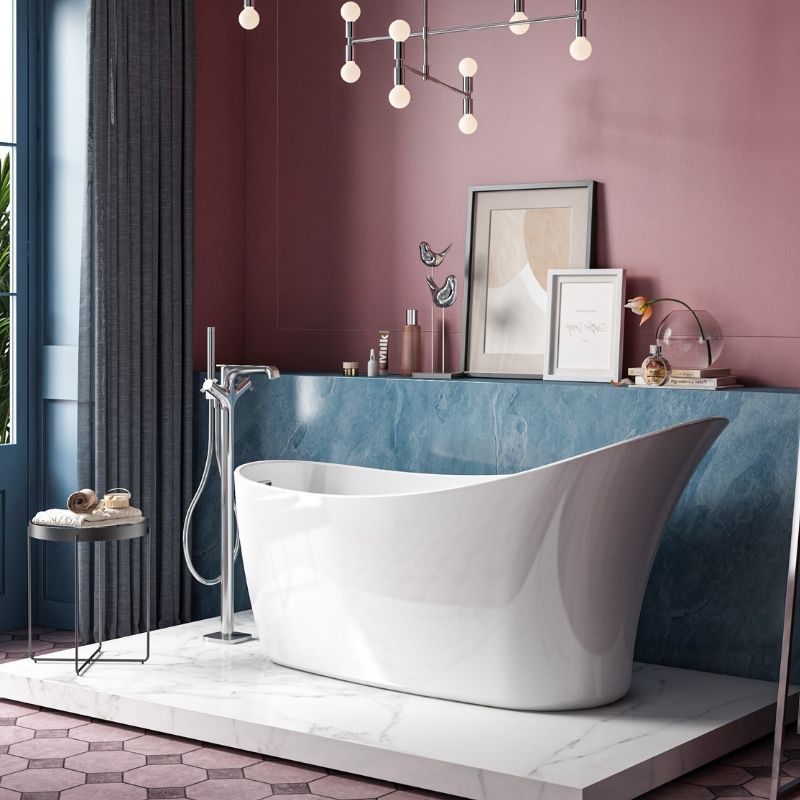 Charlotte Edwards Portobello Acrylic Small Freestanding Bath, Double E ...