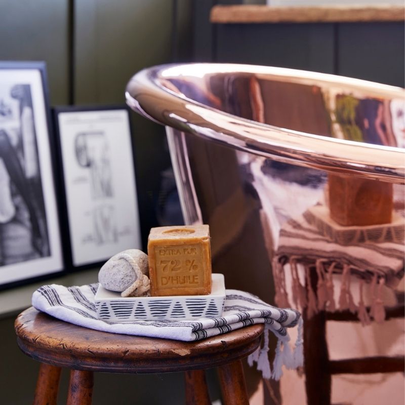 BC Designs Copper Bath, Roll Top Copper Bathtub - 1700x725mm ...