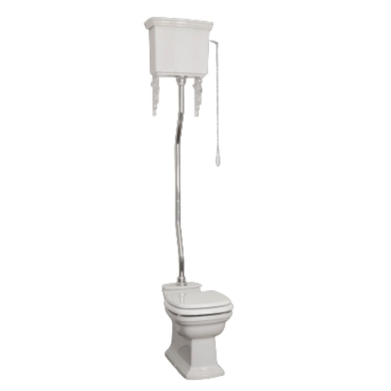 Hurlingham Chichester High Level Traditional Toilet- WC, Cistern & Pan ...