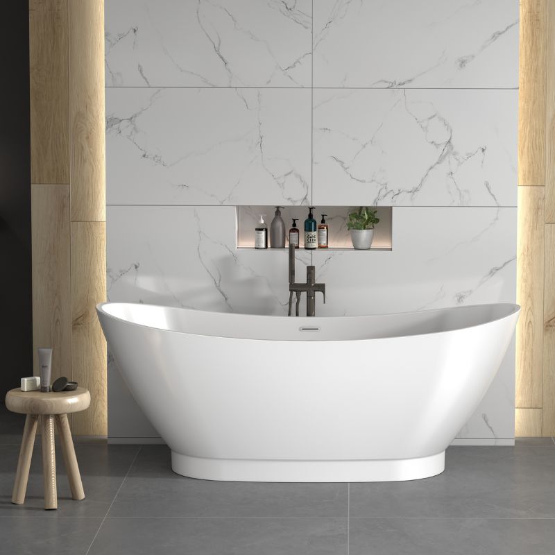 Indulgent Bathing Tulip Freestanding Bath, Double Ended Painted Bathtu