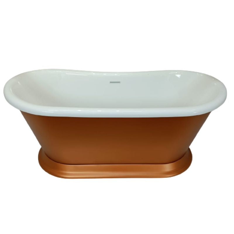 Indulgent Bathing Willow Acrylic Freestanding Boat Bath, Double Ended