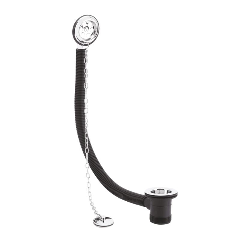 Nuie Concealed Bath Overflow & Plug, Traditional Plug & Link Chain Bat ...