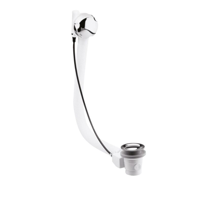 Nuie Concealed Bath Overflow & Pop Up Waste, Push Button Bath Waste ...