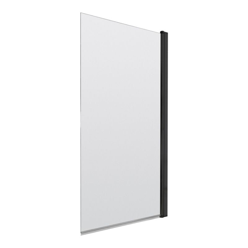 Nuie Hinged Black Framed Bath Screen, Matt Black Shower Screen - 1400x ...