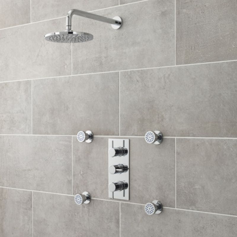 Nuie Square Shower Body Jet, Round Body Shower Jet – Indulgent Bathing